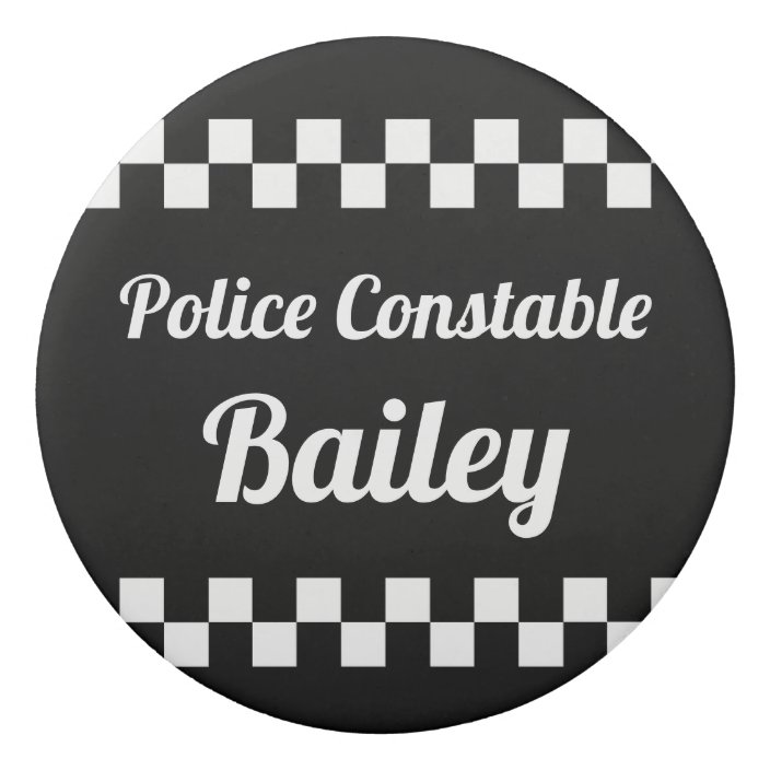 Police Checkerboard Black White Law Enforcement Eraser | Zazzle.com