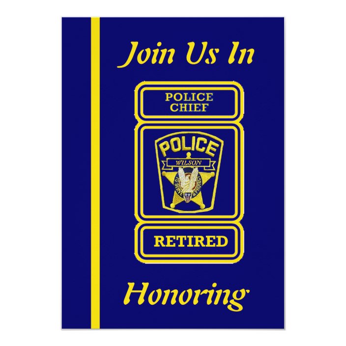 Police Chief Retirement Invitation | Zazzle.com