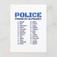 Police Communication Tool - A to Z Alphabet Postcard | Zazzle