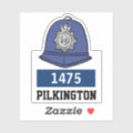 Police Constable Helmet with Name & Number Sticker | Zazzle