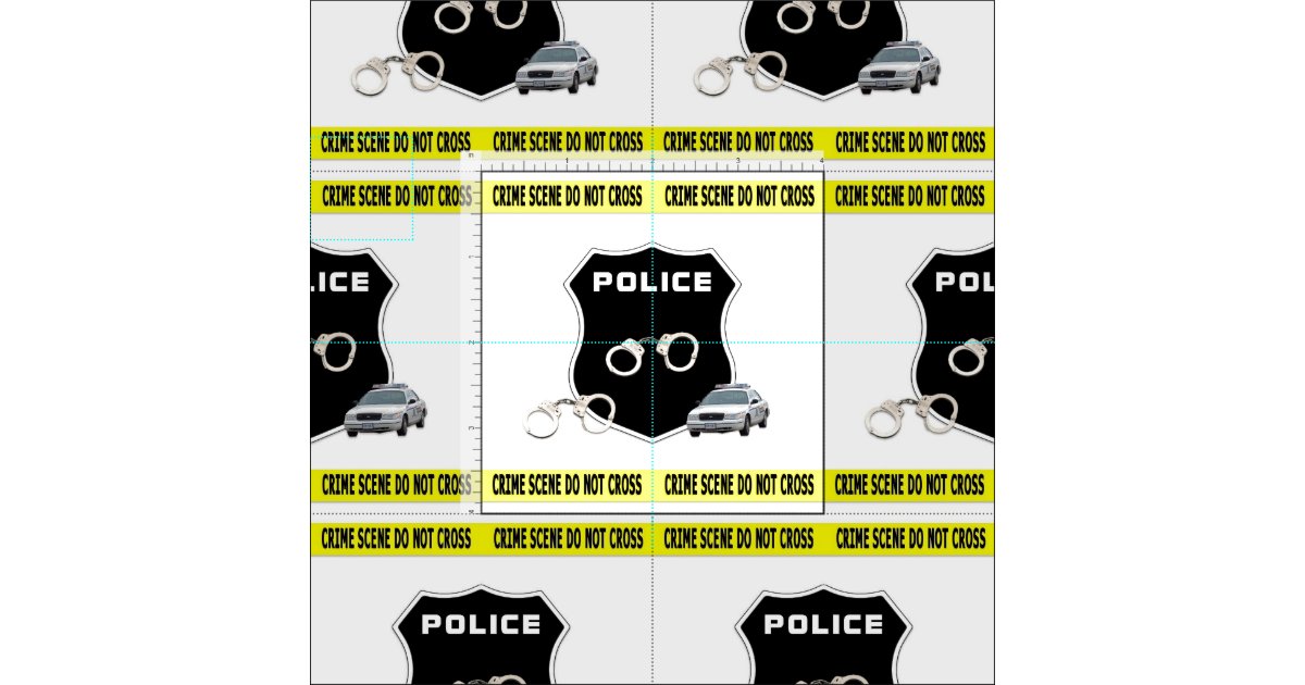 Police Crime Scene Fabric | Zazzle