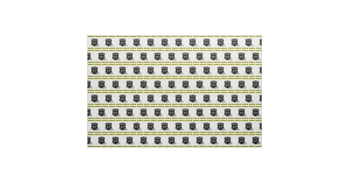 Police Crime Scene Fabric | Zazzle