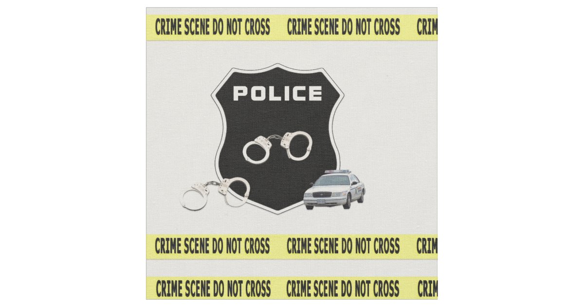 Police Crime Scene Fabric | Zazzle