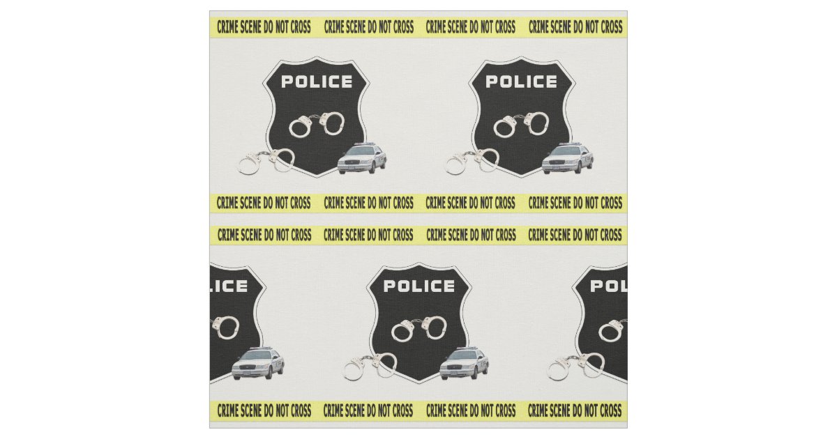 Police Crime Scene Fabric | Zazzle