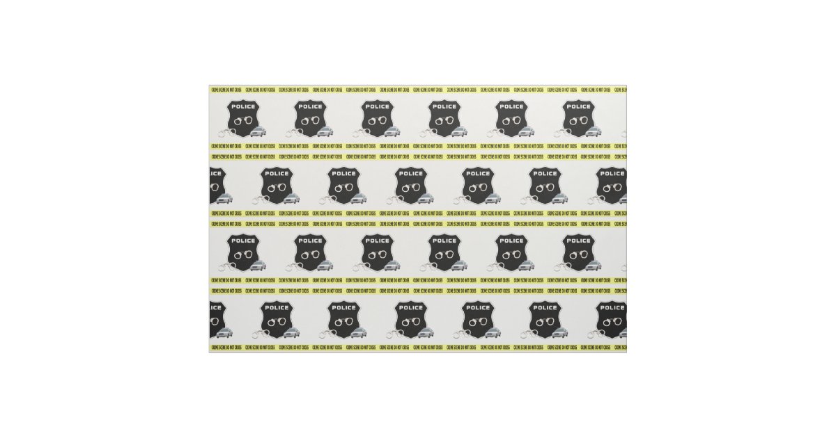 Police Crime Scene Fabric | Zazzle