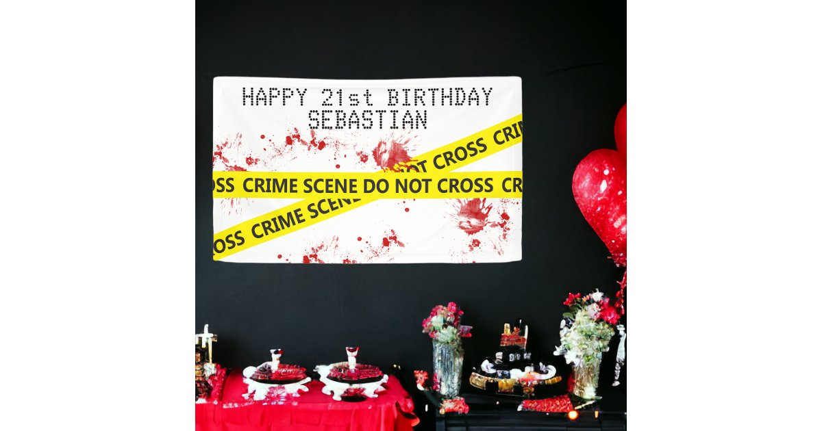 Police Crime Scene Tape Personalized Banner | Zazzle