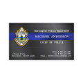 Police Custom Logo Metallic Law Enforcement Business Card | Zazzle