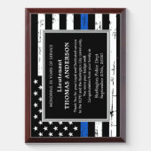 Police Custom Years Service Blue Law Enforcement Award Plaque | Zazzle