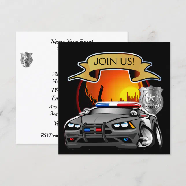 Police Department Christmas Invitation | Zazzle