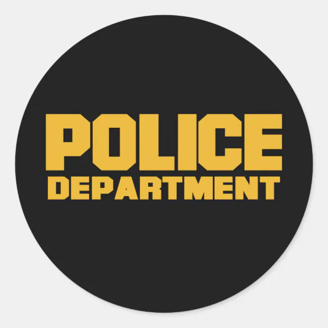 Police Department Classic Round Sticker | Zazzle
