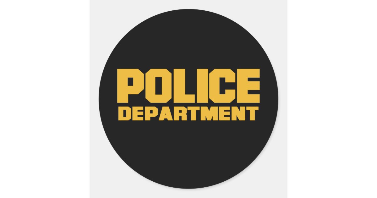 Police Department Classic Round Sticker | Zazzle