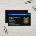 Police Department Custom Logo Blue Law Enforcement Business Card | Zazzle