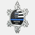 Police Department Custom Logo Blue Law Enforcement Snowflake Pewter ...