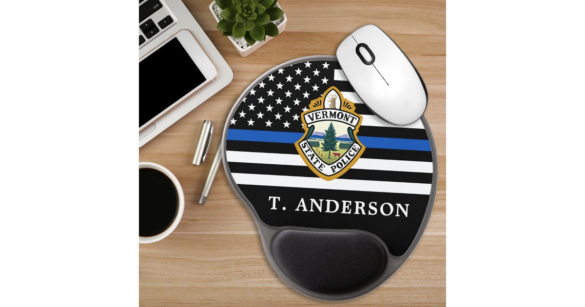 Police Department Custom Logo Law Enforcement Gel Mouse Pad | Zazzle