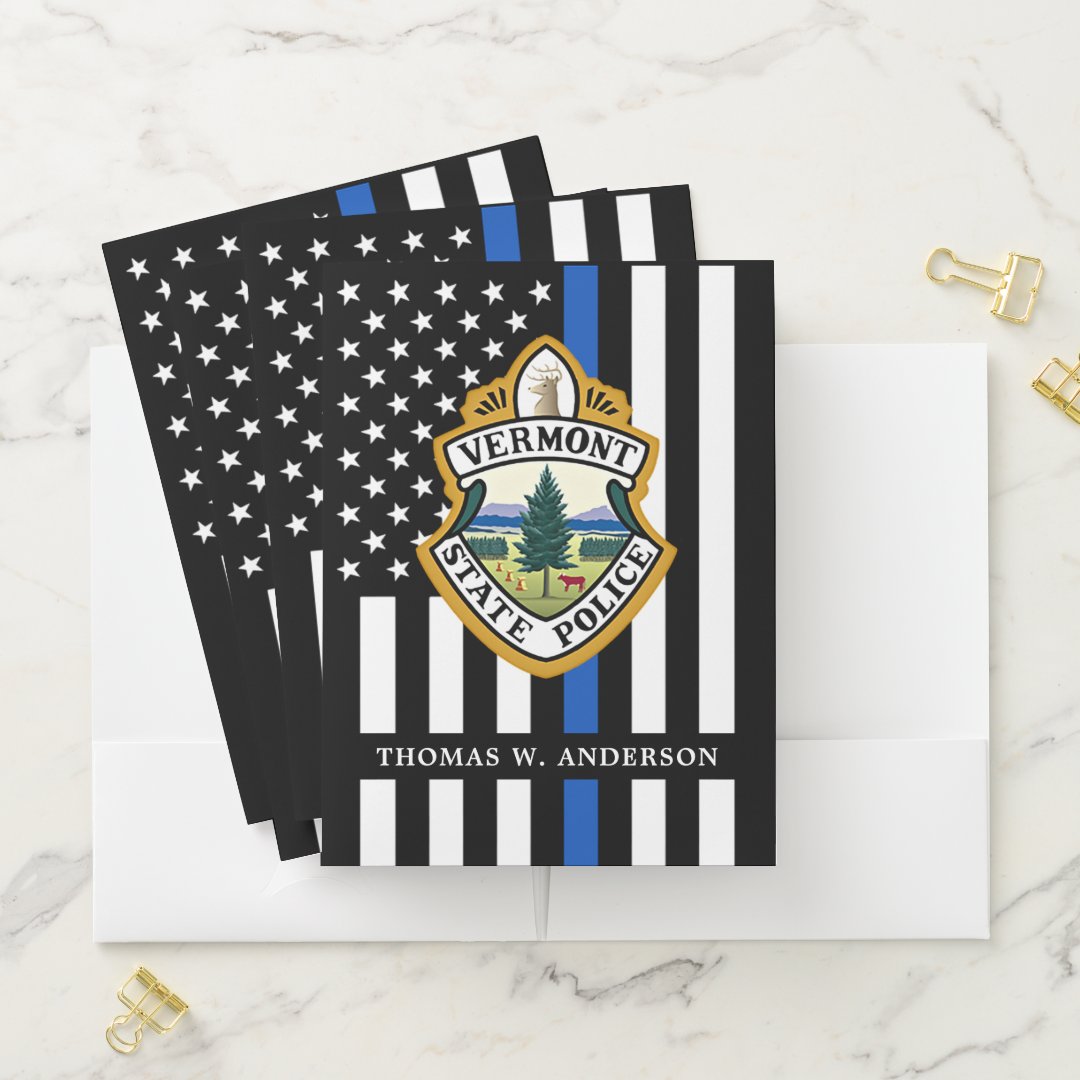 Police Department Custom Logo Law Enforcement Pocket Folder | Zazzle