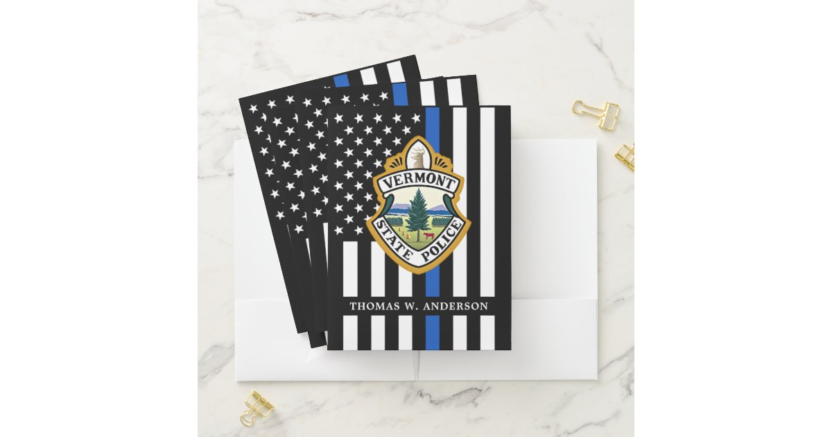 Police Department Custom Logo Law Enforcement Pocket Folder | Zazzle