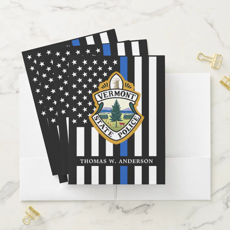 Police Department Custom Logo Law Enforcement Pocket Folder | Zazzle