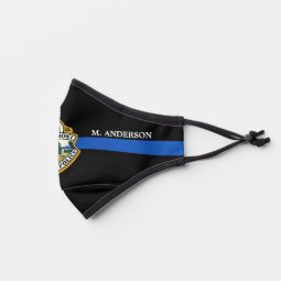 Police Department Custom Logo Law Enforcement Premium Face Mask | Zazzle