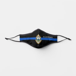 Police Department Custom Logo Law Enforcement Premium Face Mask | Zazzle