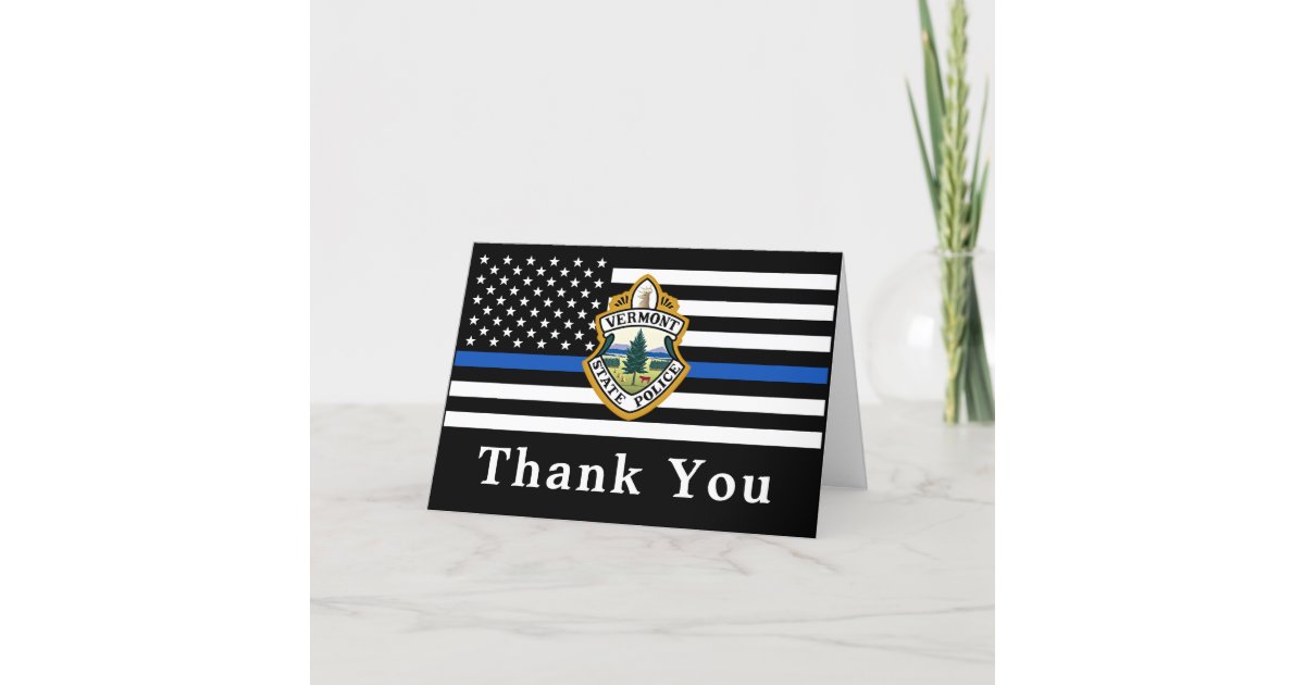 Police Department Custom Logo Law Enforcement Thank You Card | Zazzle