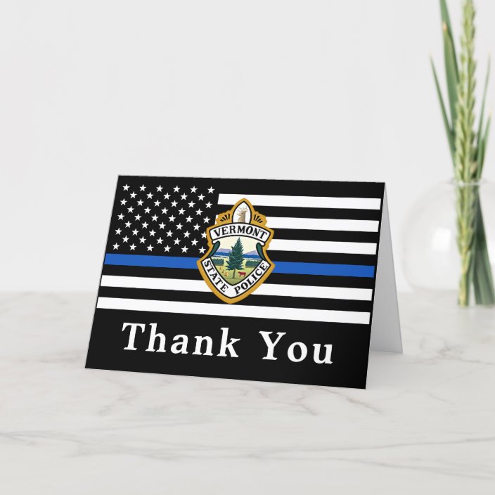 Police Department Custom Logo Law Enforcement Thank You Card | Zazzle.com