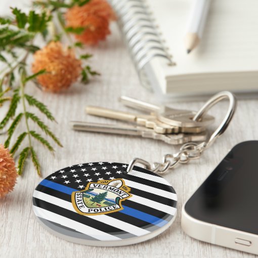 Police Department Custom Logo Name Law Enforcement Keychain | Zazzle