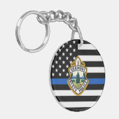 Police Department Custom Logo Name Law Enforcement Keychain | Zazzle