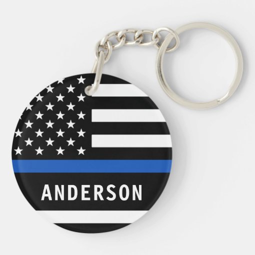 Police Department Custom Logo Name Law Enforcement Keychain | Zazzle