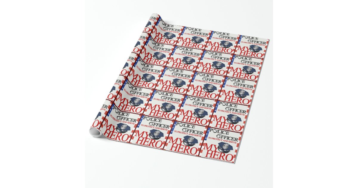 Police Department Gift Wrap - SRF | Zazzle