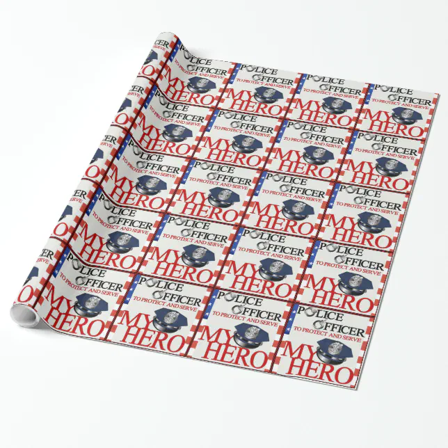 Police Department Gift Wrap - SRF | Zazzle