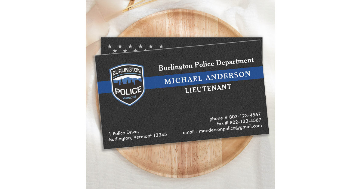Police Department Logo Law Enforcement Officer Business Card | Zazzle