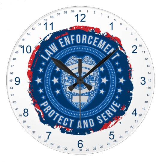 Police Department Seal of Safety Large Clock | Zazzle.com