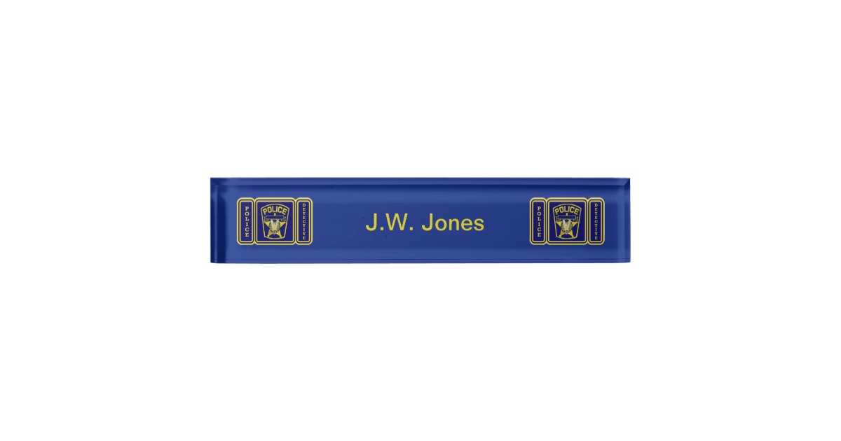 Police Detective Desk Name Plate | Zazzle