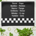 Police Dispatch Emergency Phonetic Alphabet Kitchen Towel | Zazzle
