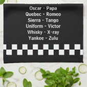 Police Dispatch Emergency Phonetic Alphabet Kitchen Towel | Zazzle