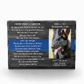 Police Dog Memorial Fallen Officer Police K9 Photo Block | Zazzle