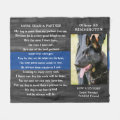 Police Dog Memorial Fallen Officer Police K9 Photo Fleece Blanket | Zazzle