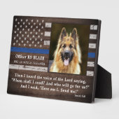 Police Dog Memorial Fallen Officer Police K9 Plaque | Zazzle