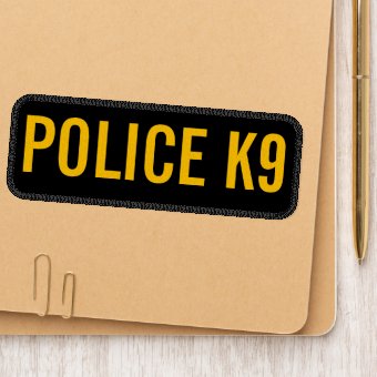Police Dog Police K9 Patch | Zazzle
