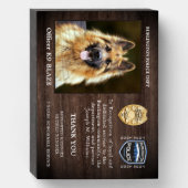 Police Dog Retirement Appreciation K9 Officer Wooden Box Sign | Zazzle