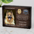 Police Dog Retirement Appreciation K9 Officer Wooden Box Sign | Zazzle