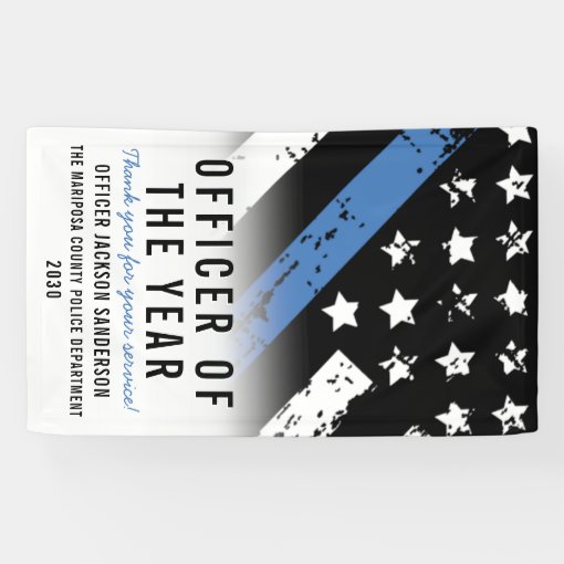 Police Employee of the Year Law Enforcement Banner | Zazzle