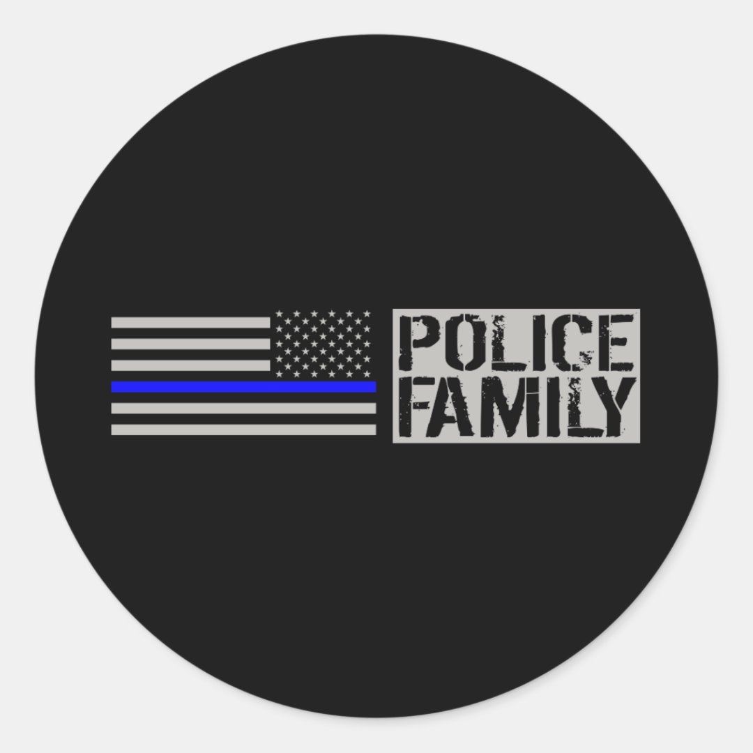 Police Family Classic Round Sticker | Zazzle