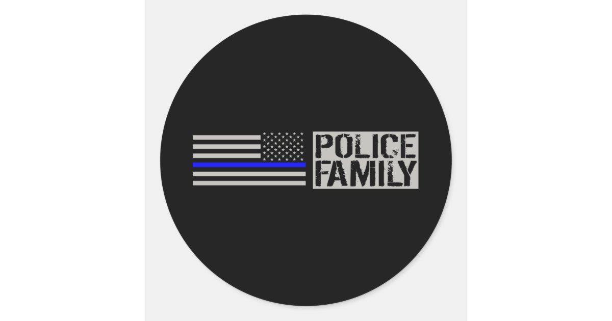 Police Family Classic Round Sticker | Zazzle