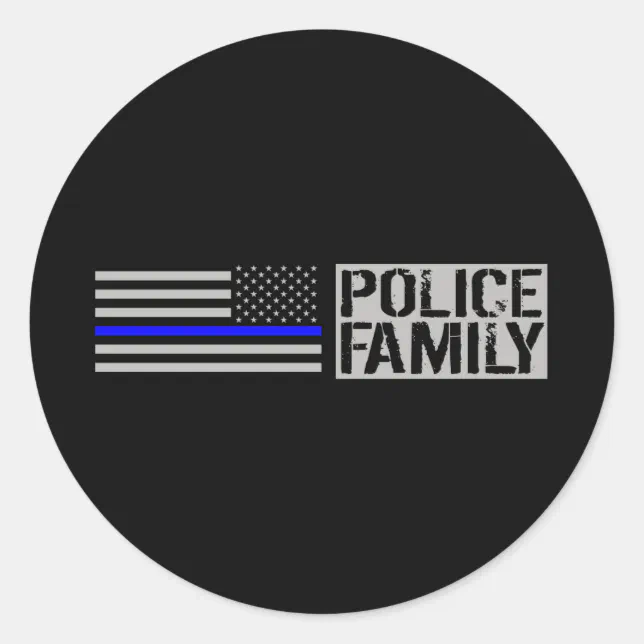 Police Family Classic Round Sticker | Zazzle