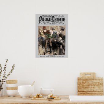 Police Gazette poster Bike Race | Zazzle