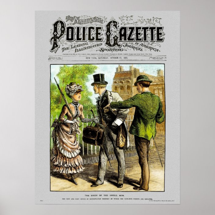 Police Gazette poster Pickpocket | Zazzle.com
