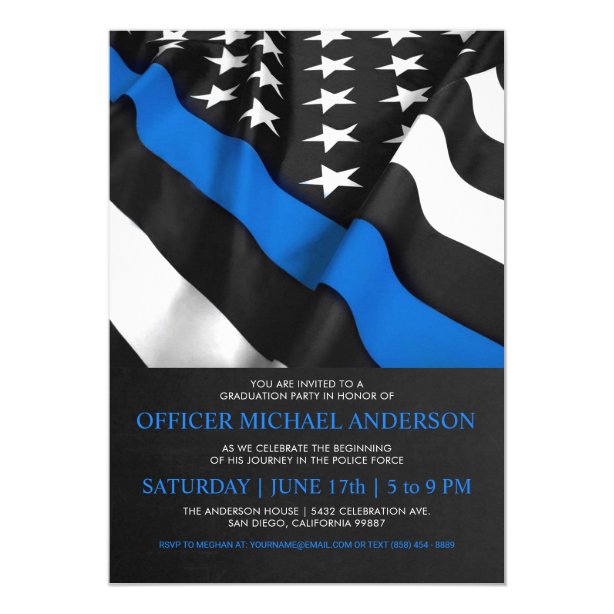 Police Graduation Invitations | Zazzle