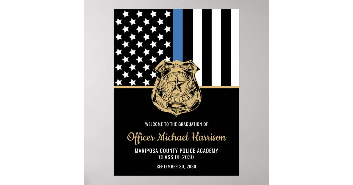 Police Graduation Party Law Enforcement Academy Poster | Zazzle