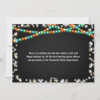 Police Happy Holidays | Christmas Style Custom Holiday Card | Zazzle